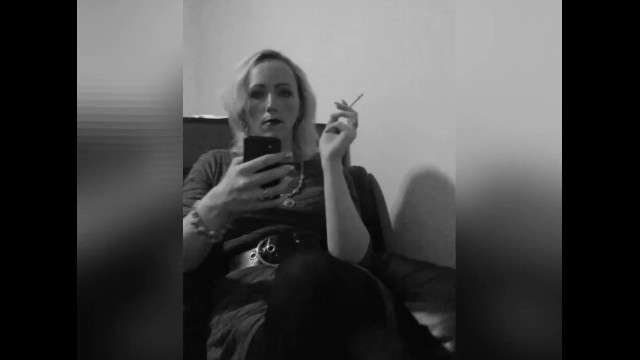 Smoking A Cigarette After Work 