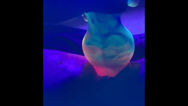 New Large Knot Dildo Stretching My Fat Pussy Uv Play