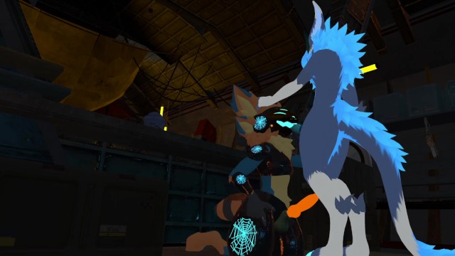 Protogen Furry Gets Back Blown Out Over Counter