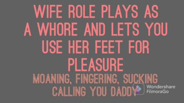 Audio Only F4a Wife Role Plays As A Whore And Lets You Explore Foot