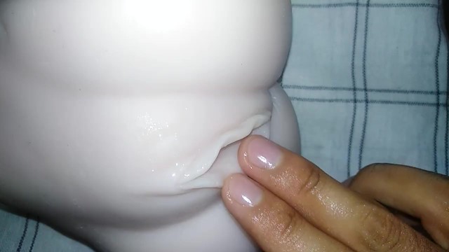 我不碰我的阴户就射精了。 免提性高潮，独奏 性玩偶