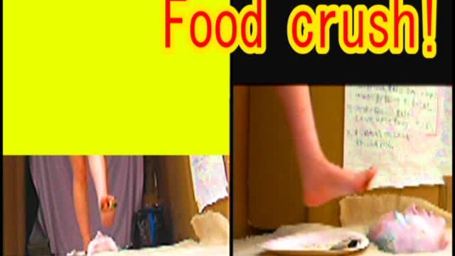 The Man Eats Food Stuck To The Sole Of Japanese Beautys Foot Two Way View