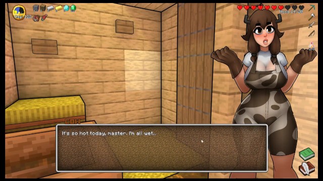Hornycraft Minecraft Porn 无尽游戏 Ep36 Creeper 女孩正在享受巨大的震动性高潮