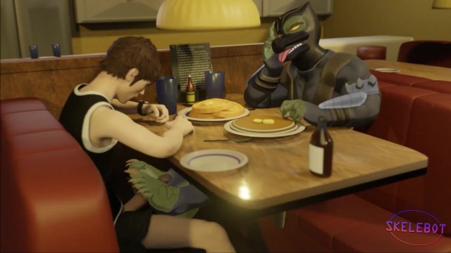 Dennys Under The Table Footjob 3d Furry Animation