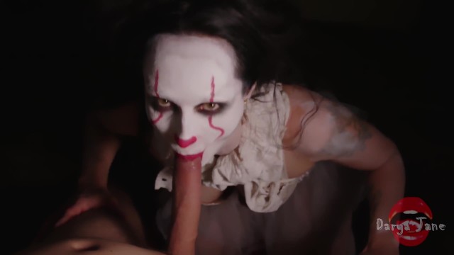 Scary Clown Girl Sucks Dick