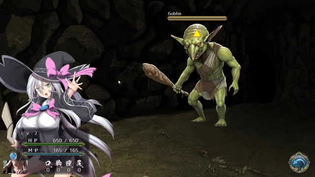 A Witch Of Eclipse Lutando Contra Goblins No Fundo Da Caverna